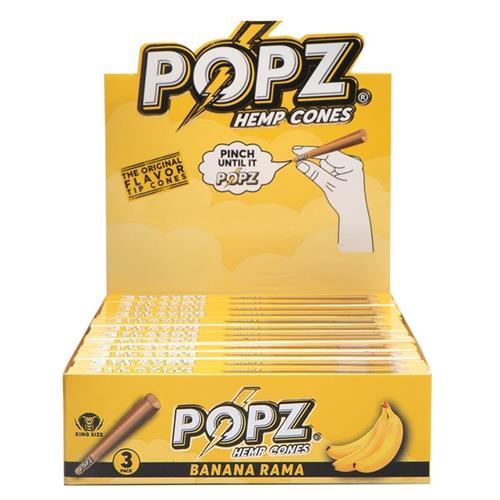 POPZ - 3 Hemp King Size Cones - Banana Rama | Rabbit Habit
